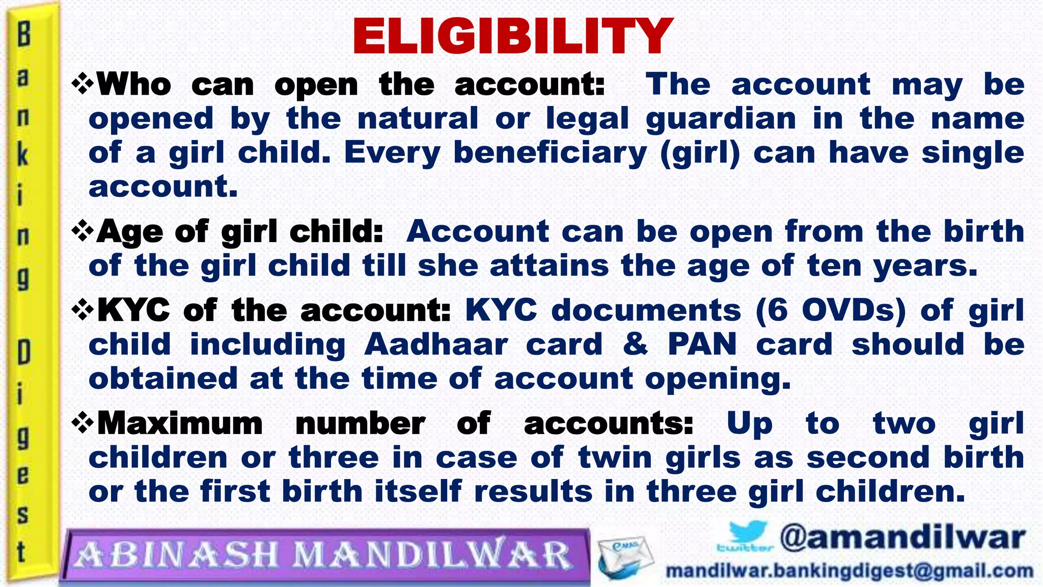 Sukanya Samriddhi Yojana (सुकन्या समृद्धि योजना) SSA Scheme Details in ...