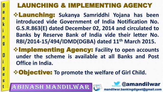 Sukanya Samriddhi Yojana (सुकन्या समृद्धि योजना) SSA Scheme Details in ...