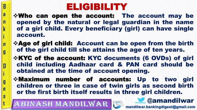 Sukanya Samriddhi Yojana (सुकन्या समृद्धि योजना) SSA Scheme Details in ...