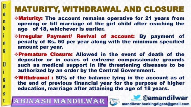 Sukanya Samriddhi Yojana (सुकन्या समृद्धि योजना) SSA Scheme Details in ...