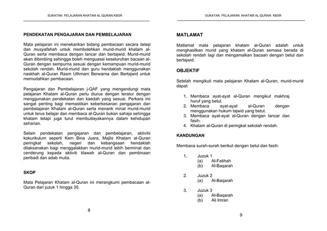 Sukatan khatam-al-quran | PDF
