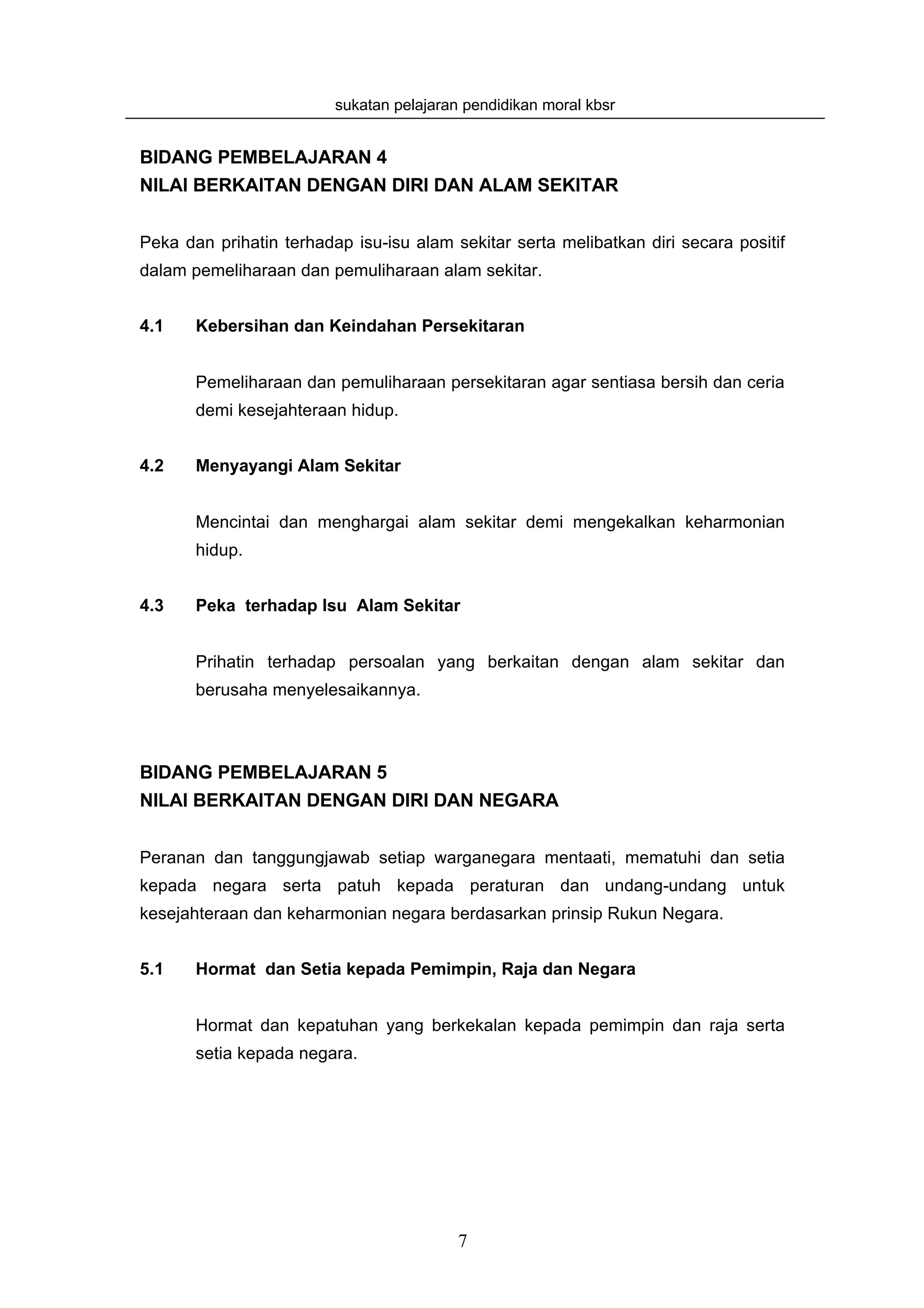 Sukatan Moral Kbsr | PDF