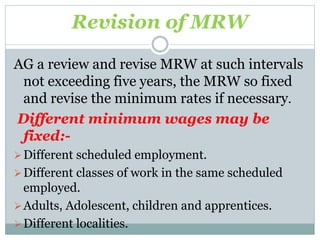 Minimum Wages Act 1948 | PPTX