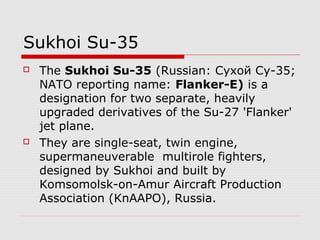 Sukhoi su 35 | PPT