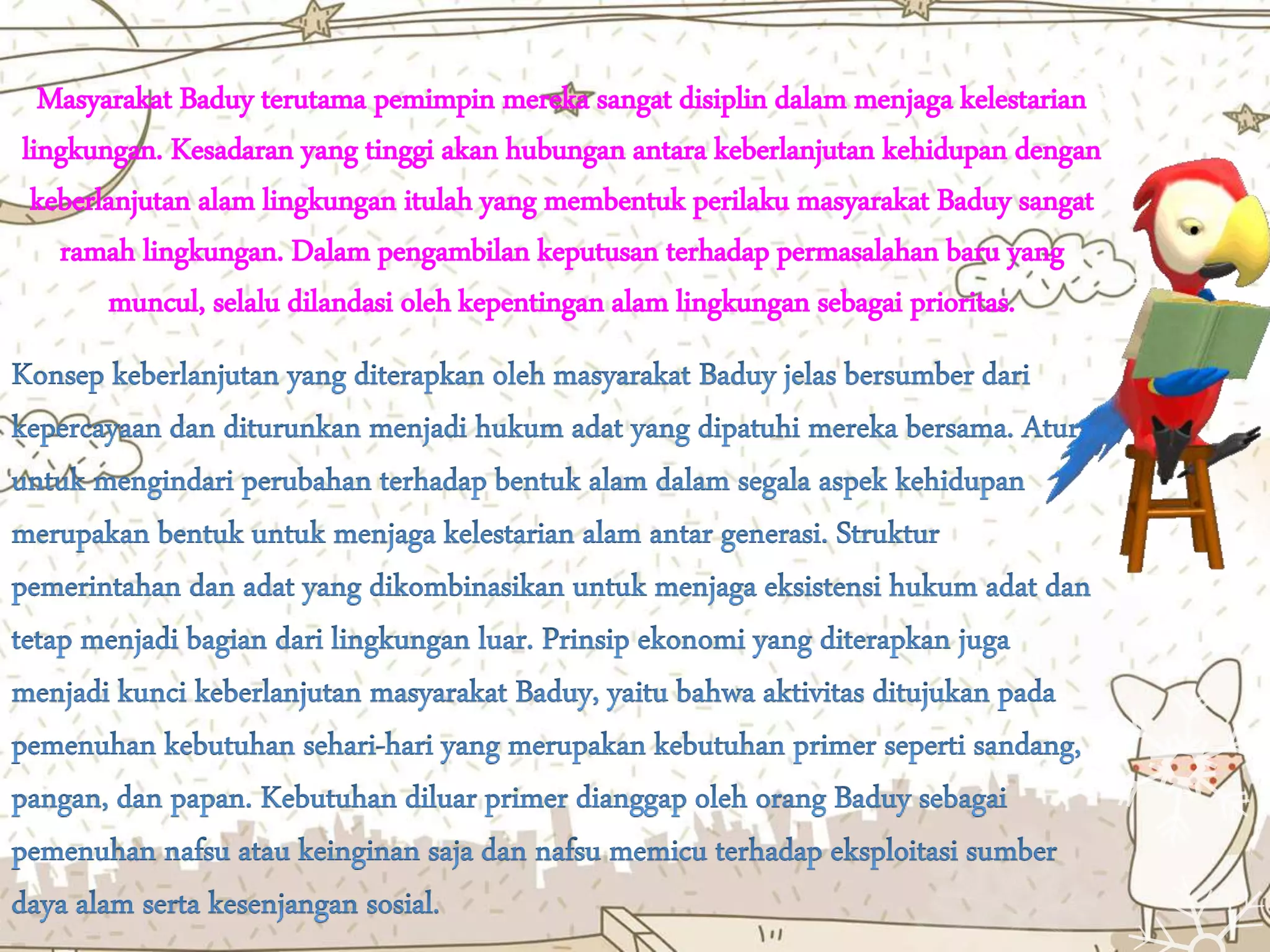 Dinamika Masyarakat Suku Baduy Dalam dan Baduy Luar | PPT