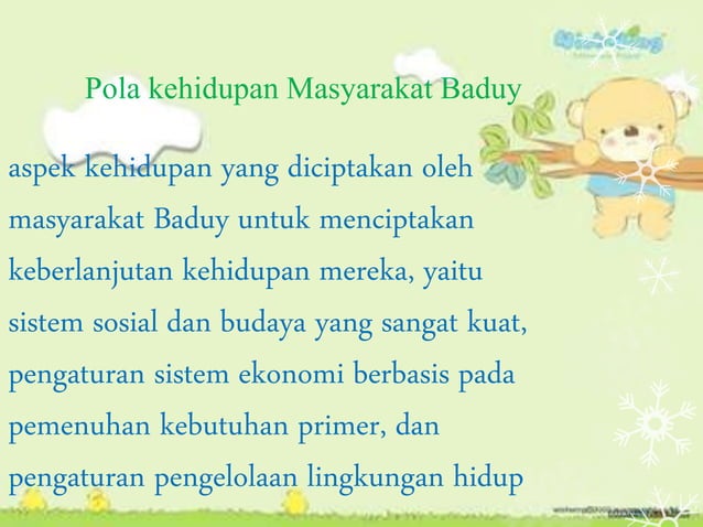 Dinamika Masyarakat Suku Baduy Dalam dan Baduy Luar | PPT