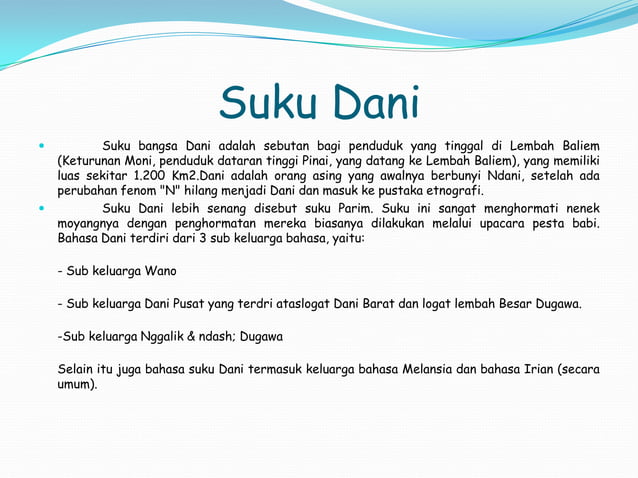Suku dani elang_smancip | PPT