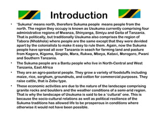 Sukuma People of North-Central and West Tanzania, East Africa | PPT