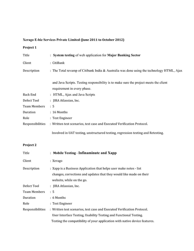 Sukumar resume | PDF