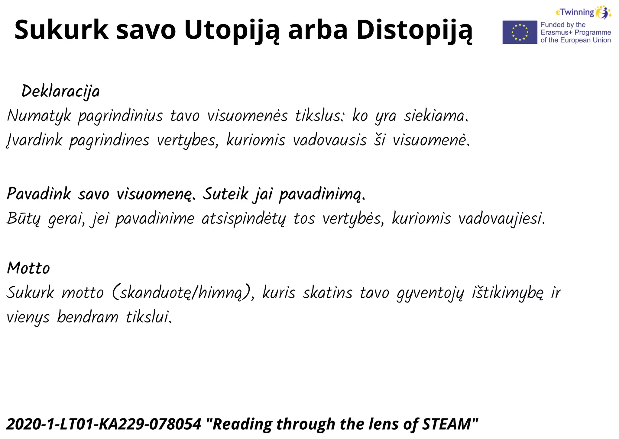 Sukurk savo utopija arba distopija | PPT