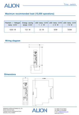Sul180a analogue daily time switch | PDF