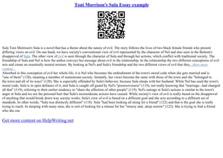 Sula Character Analysis | PPT