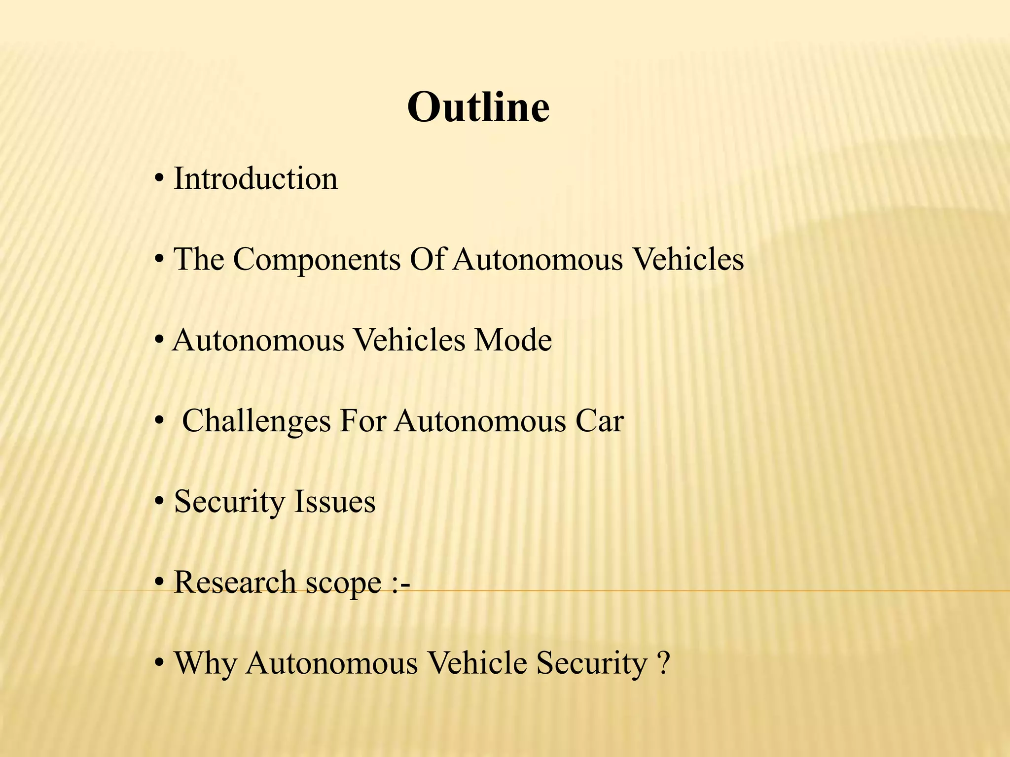 Data Privacy and Security in Autonomous Vehicles | PPTX