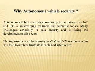 Data Privacy and Security in Autonomous Vehicles | PPTX