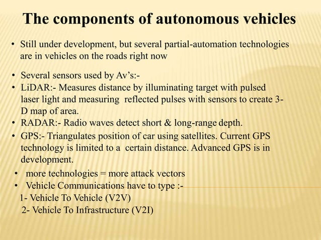 Data Privacy and Security in Autonomous Vehicles | PPT