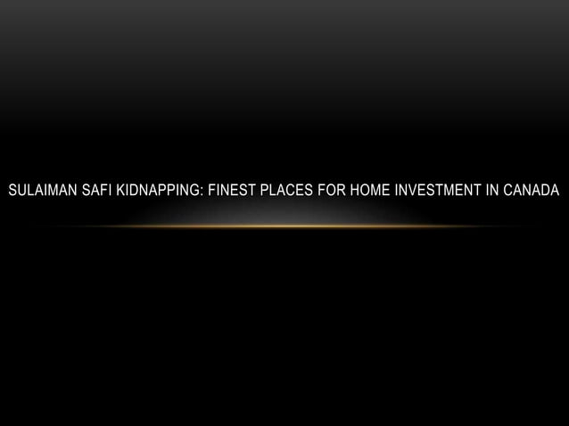Sulaiman safi kidnapping | PPT