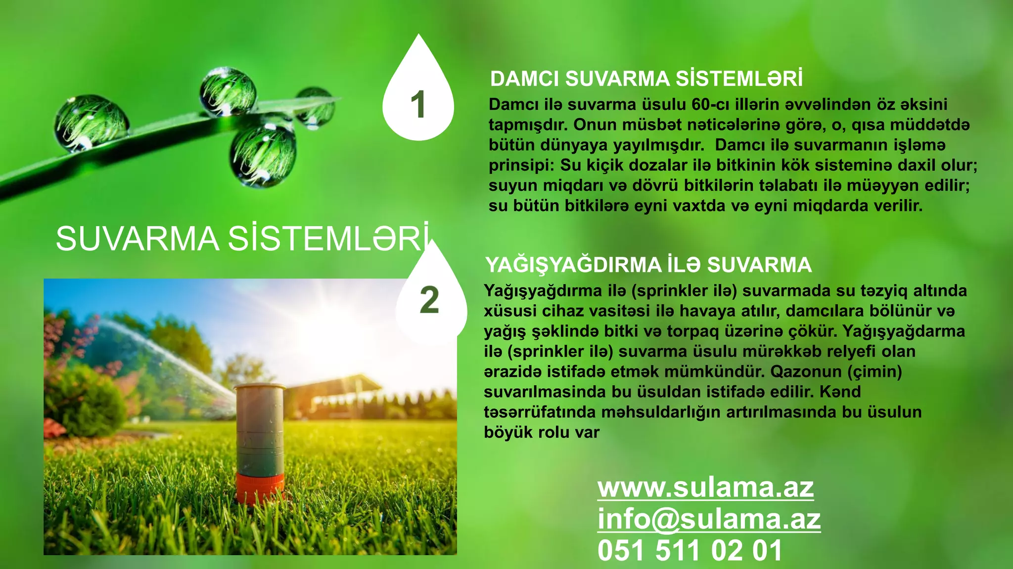 Suvarma sistemleri |Suvarma sistemelrinin qurasdirilmasi |Suvarma ...