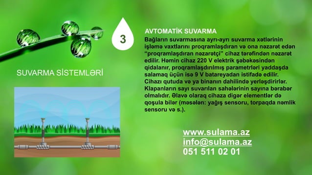 Suvarma sistemleri |Suvarma sistemelrinin qurasdirilmasi |Suvarma ...