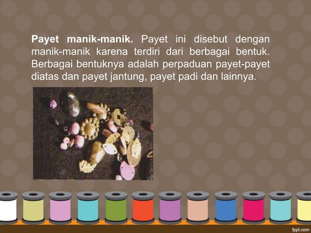 cara atau teknik sulam payet untuk pakaian wanita | PPTX