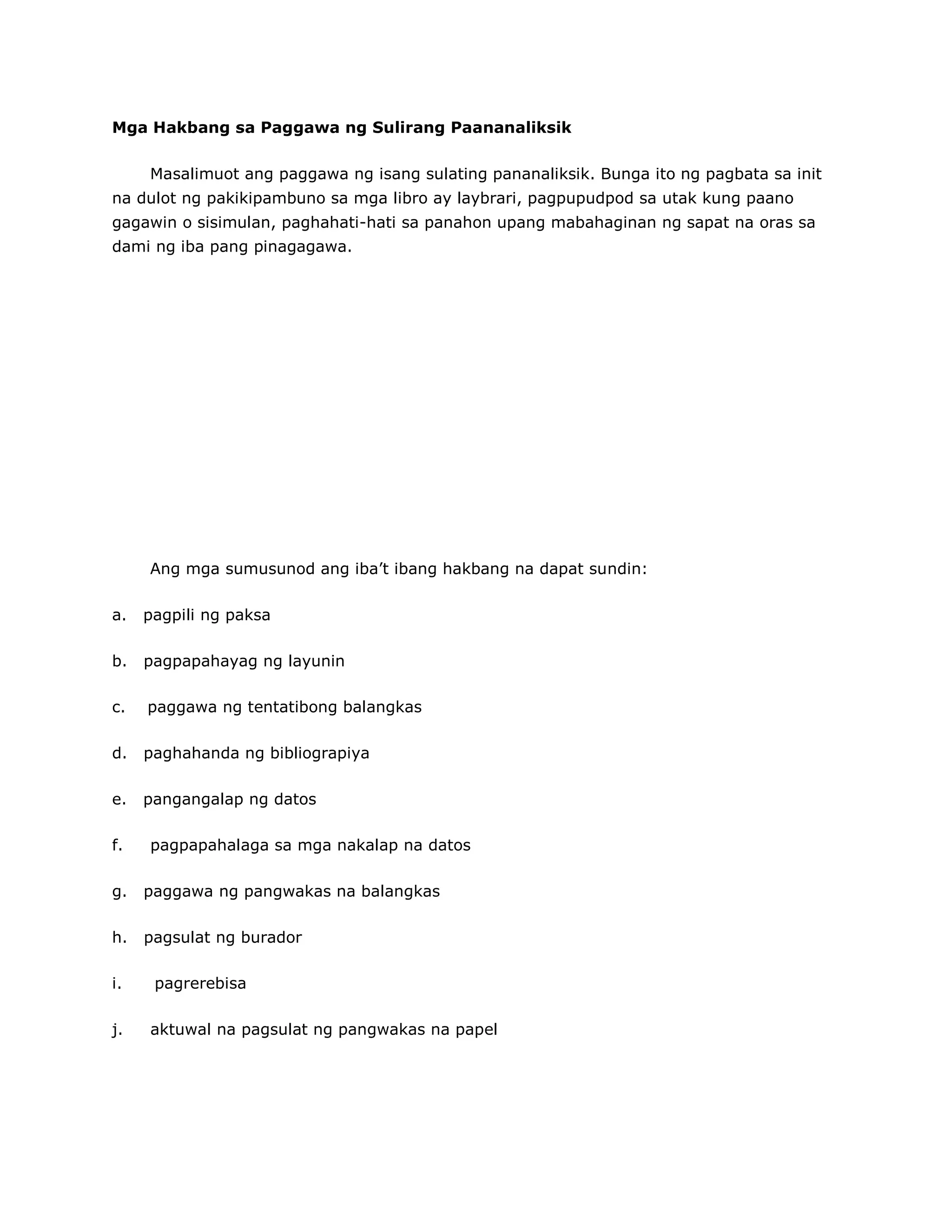 Sulating pananaliksik | PDF