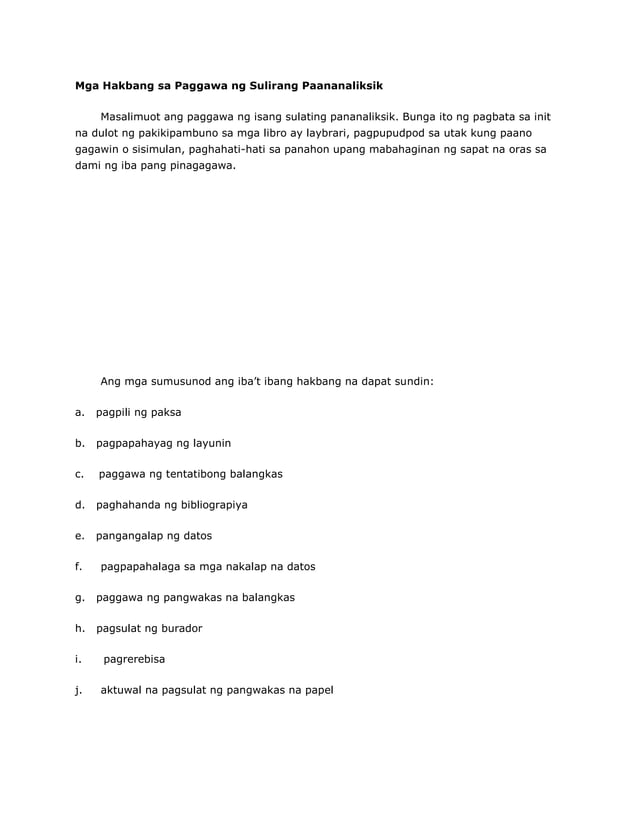 Sulating pananaliksik | PDF