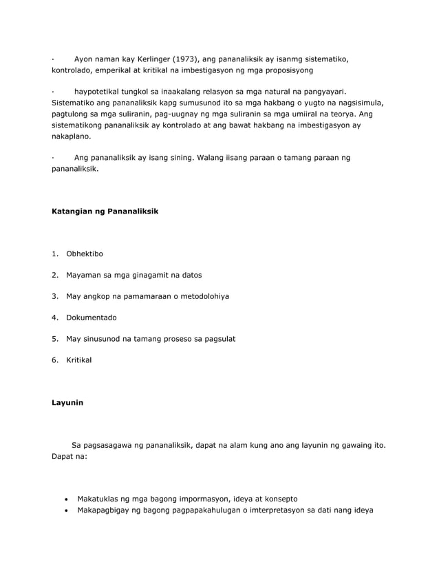 Sulating pananaliksik | PDF