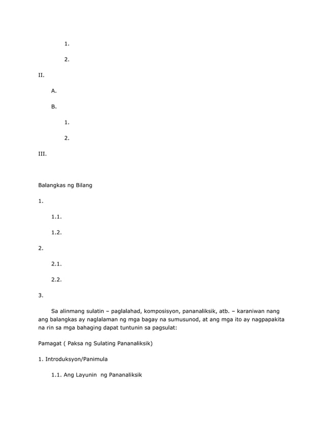 Sulating pananaliksik | PDF