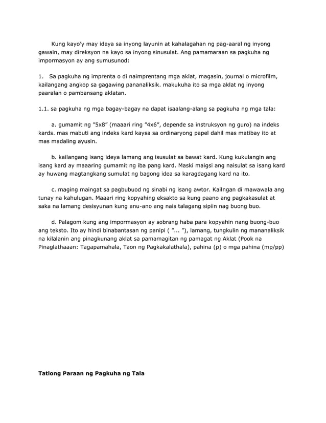 Sulating pananaliksik | PDF