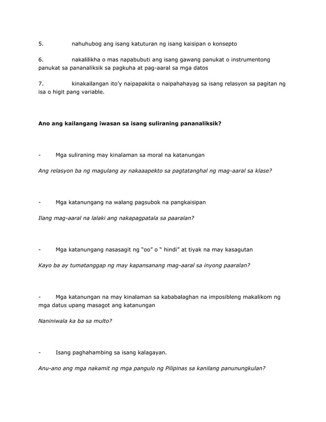 Sulating pananaliksik | PDF