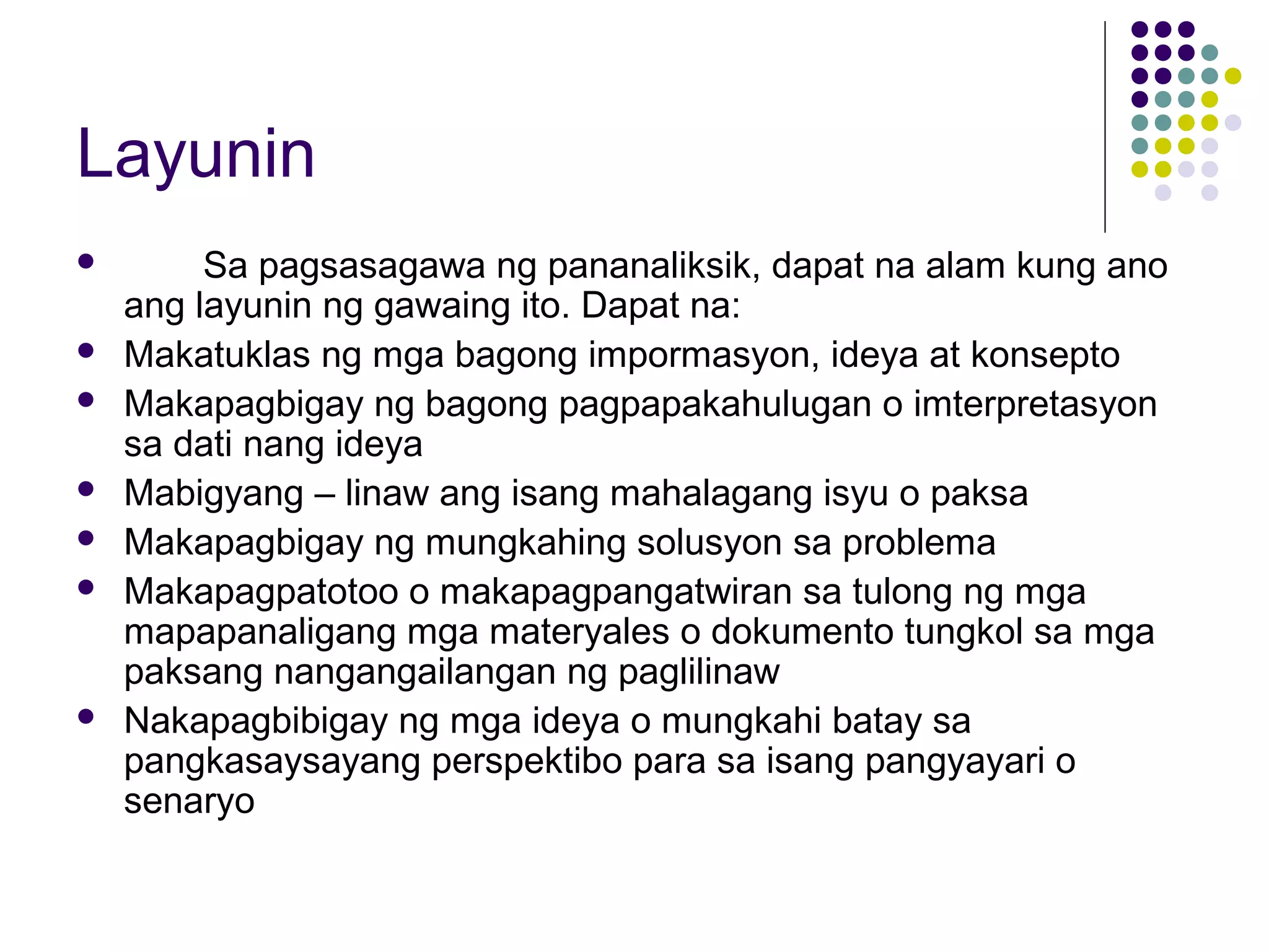 Sulating pananaliksik1 | PPT