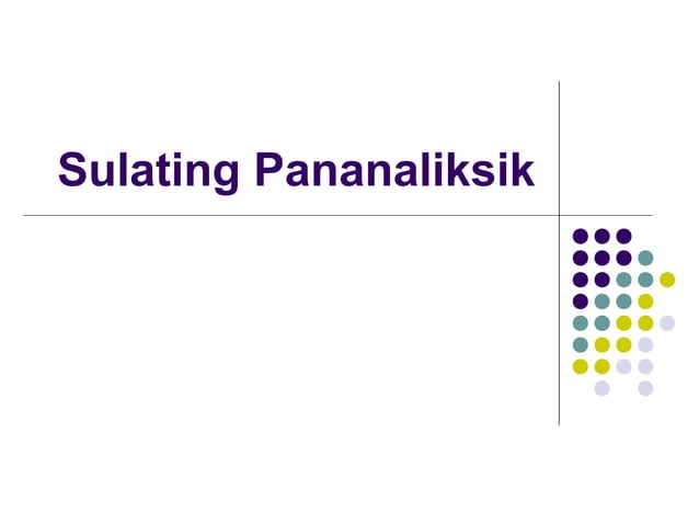 Sulating pananaliksik1 | PPT