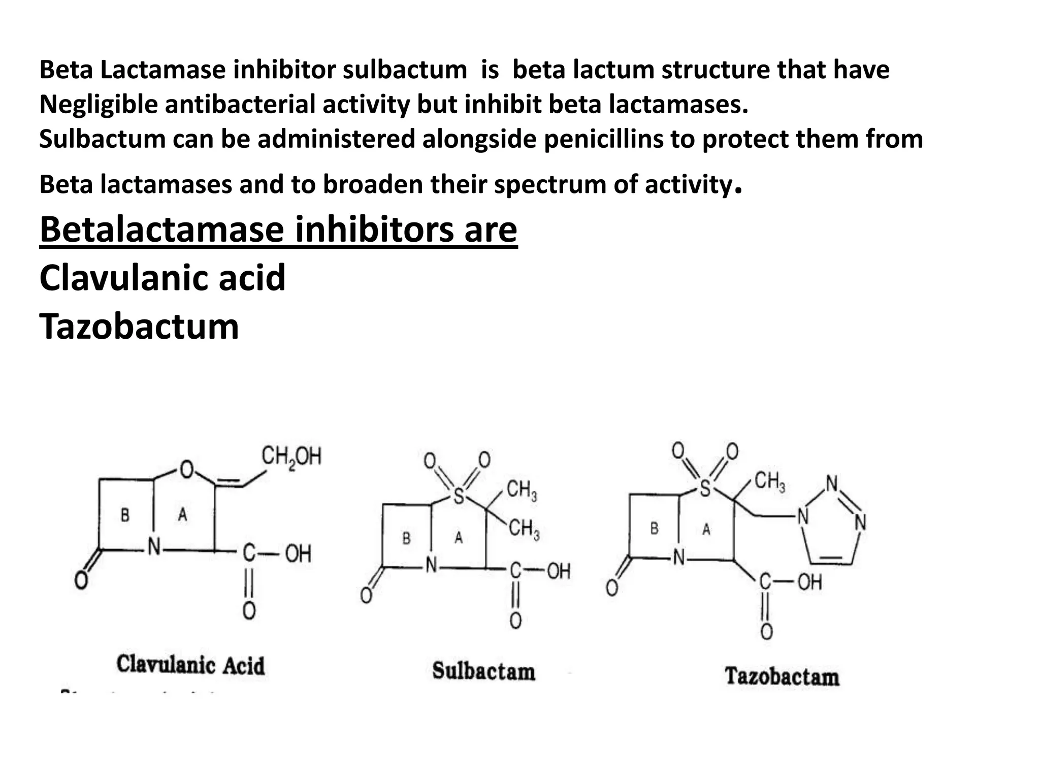 SULBACTAM -BETALACTAMASE INHIBITOR,INTRODUCTION,MECHANISM OF ACTION,SAR ...