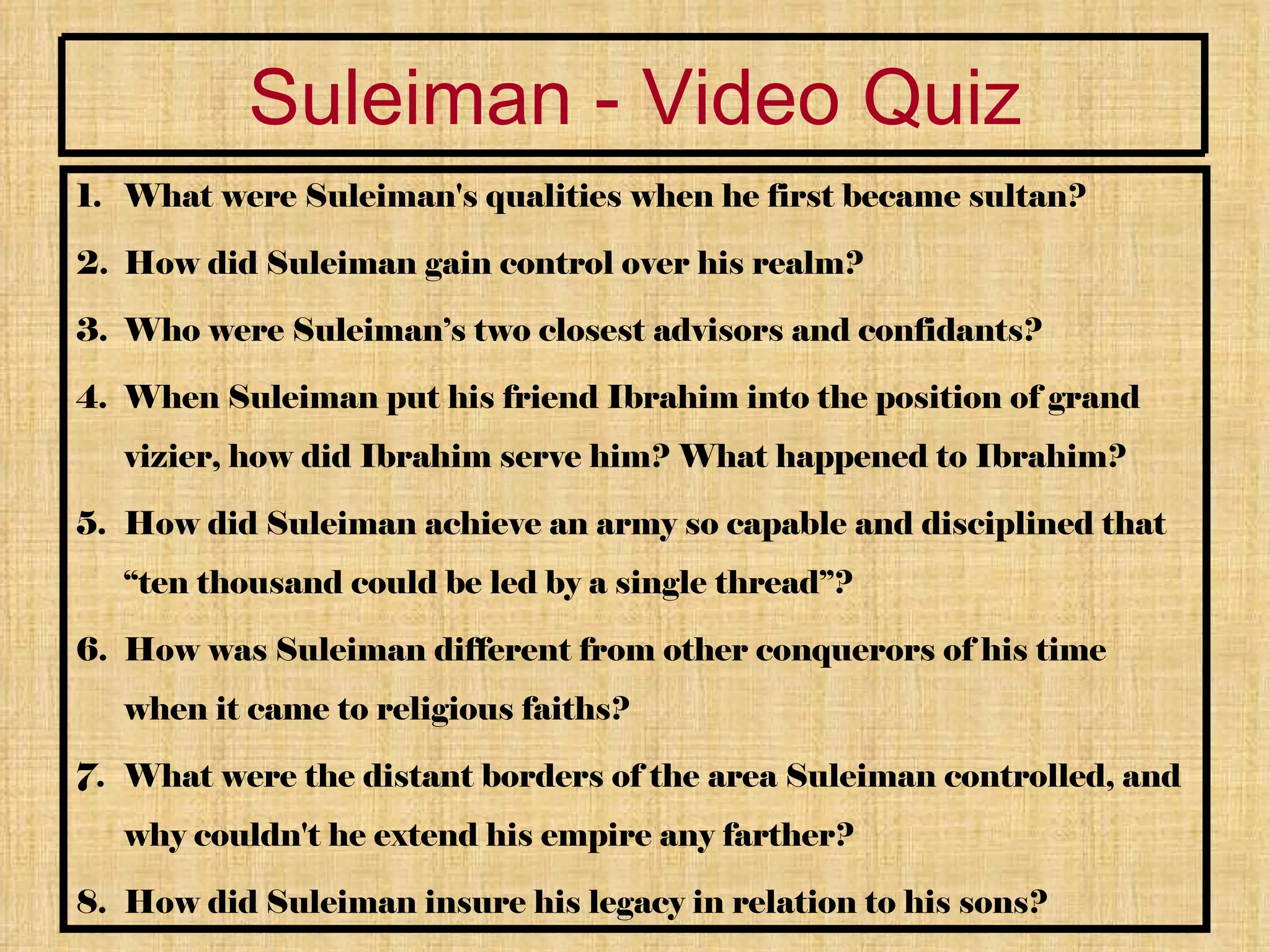 Suleiman the magnificent | PPT