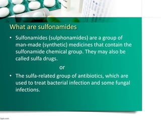 Sulfa drugs and mechanism of action | PPTX
