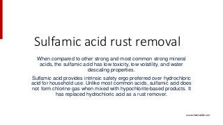 Sulfamic Acid Manufacturers in India | Chemtex Speciality Limited | PPT