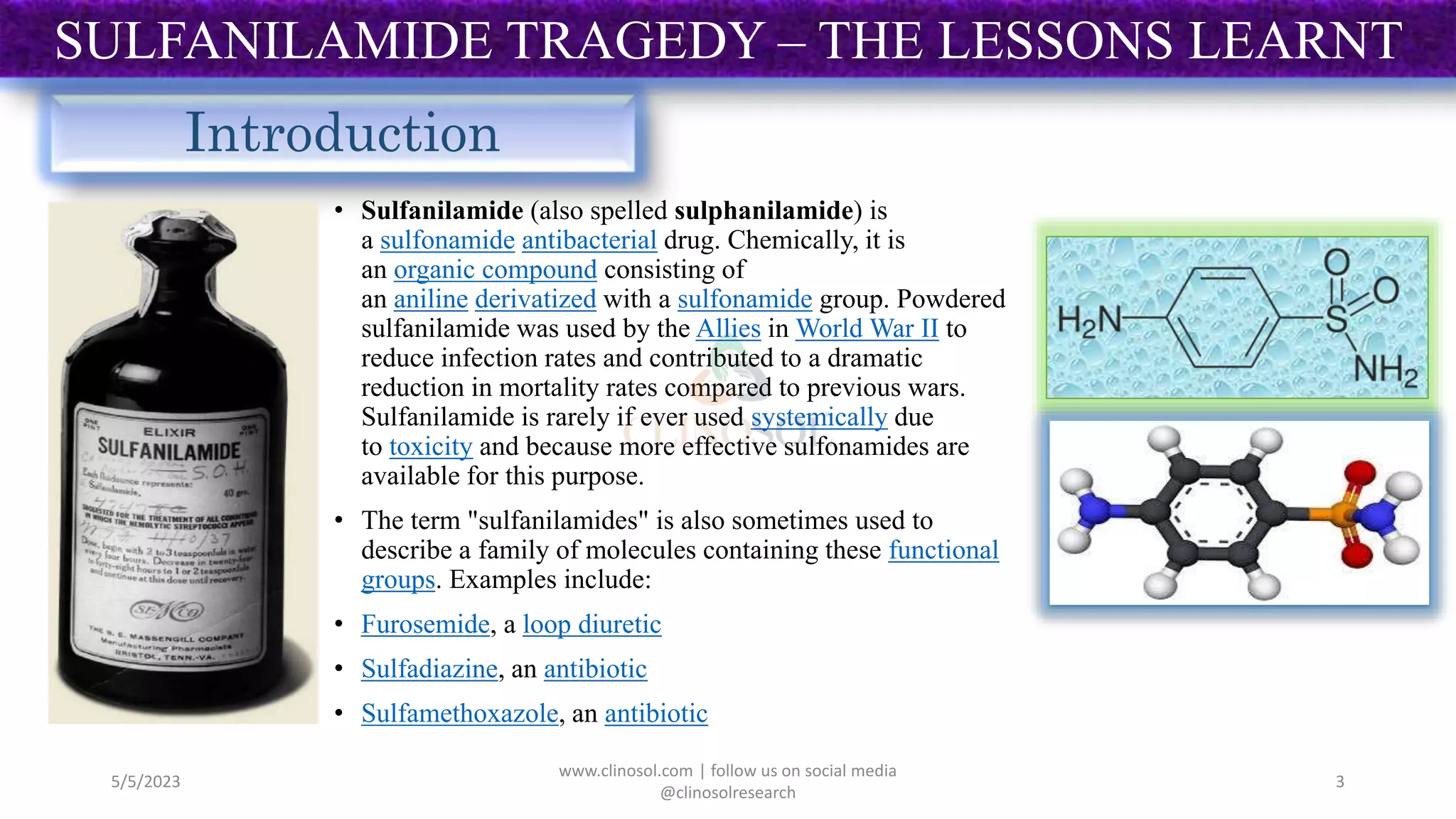 Sulfanilamide Tragedy | PPTX