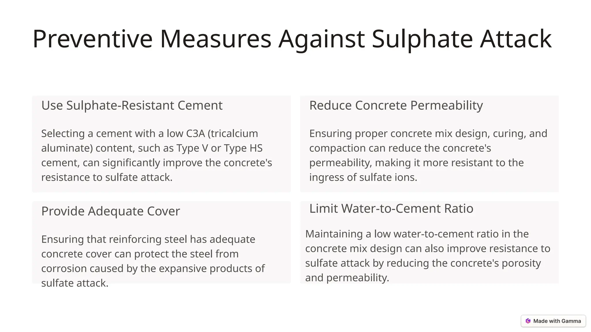 Sulfate-Attack chloride attack. Power point presentation | PPT