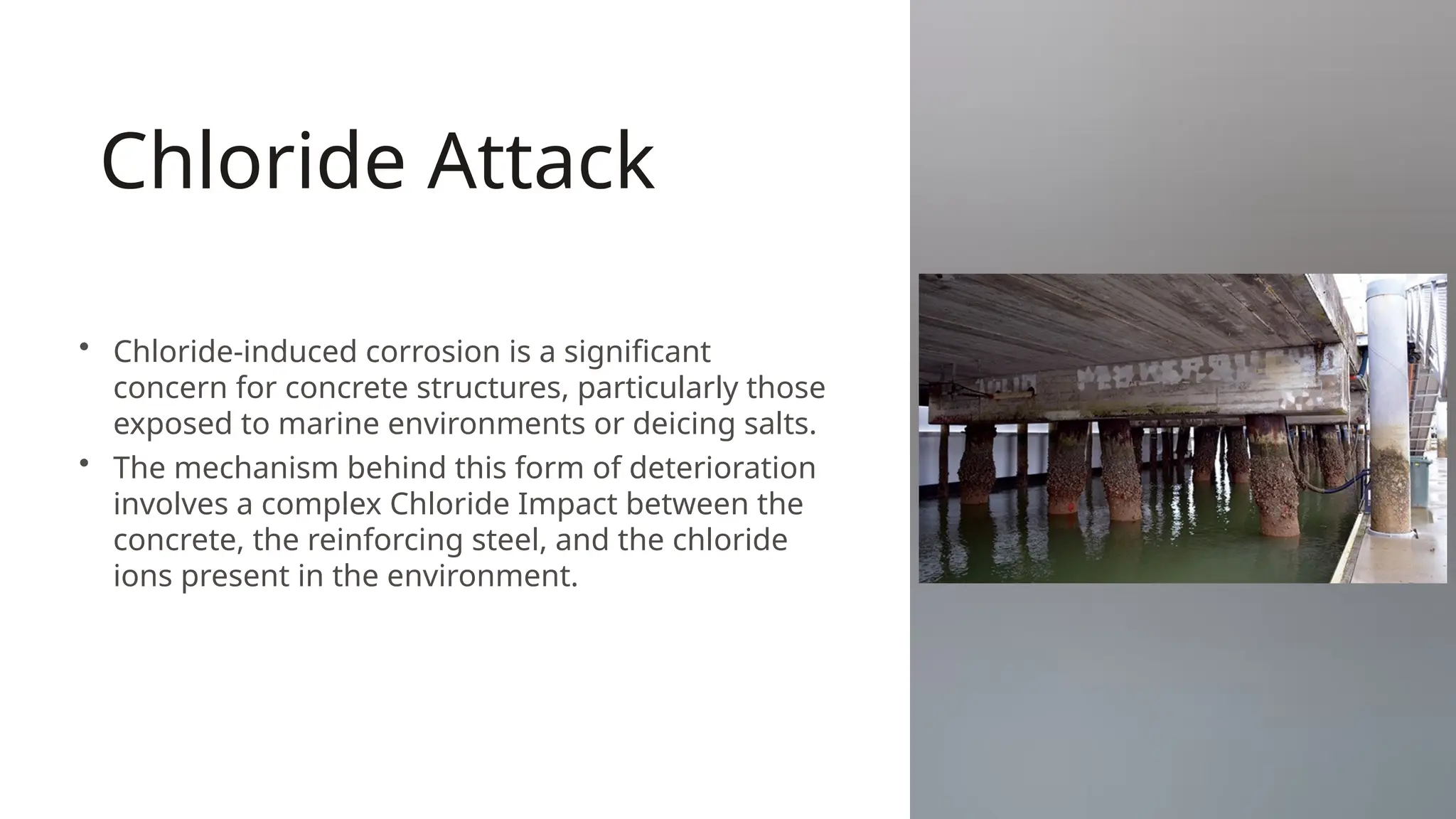 Sulfate-Attack chloride attack. Power point presentation | PPTX
