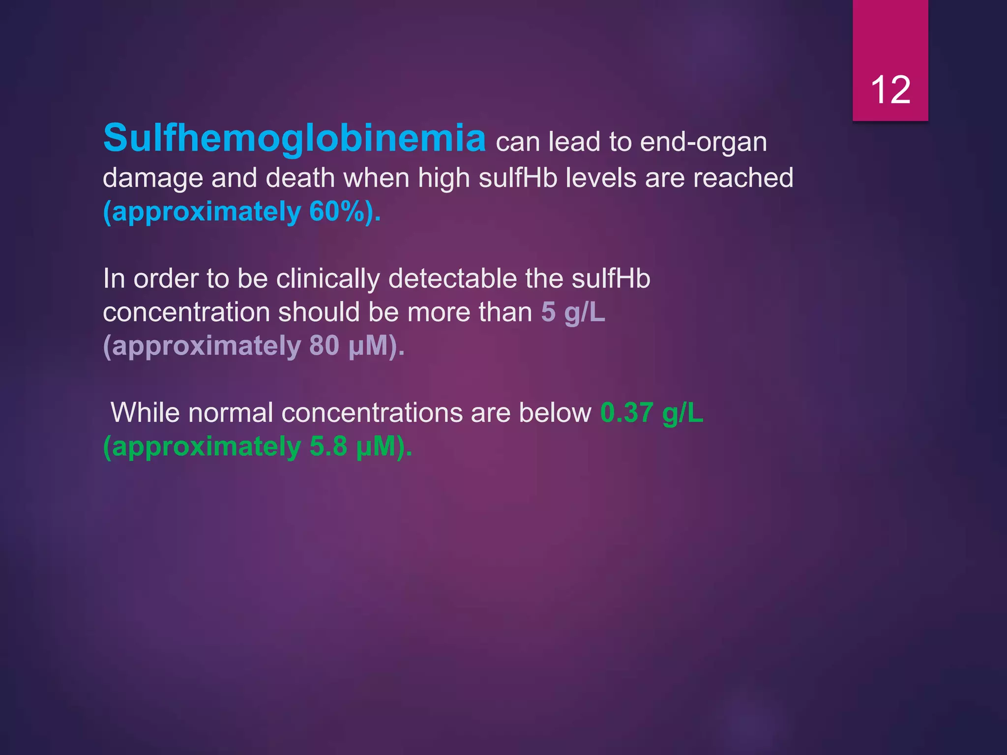 Sulfhemoglobinemia | PPTX