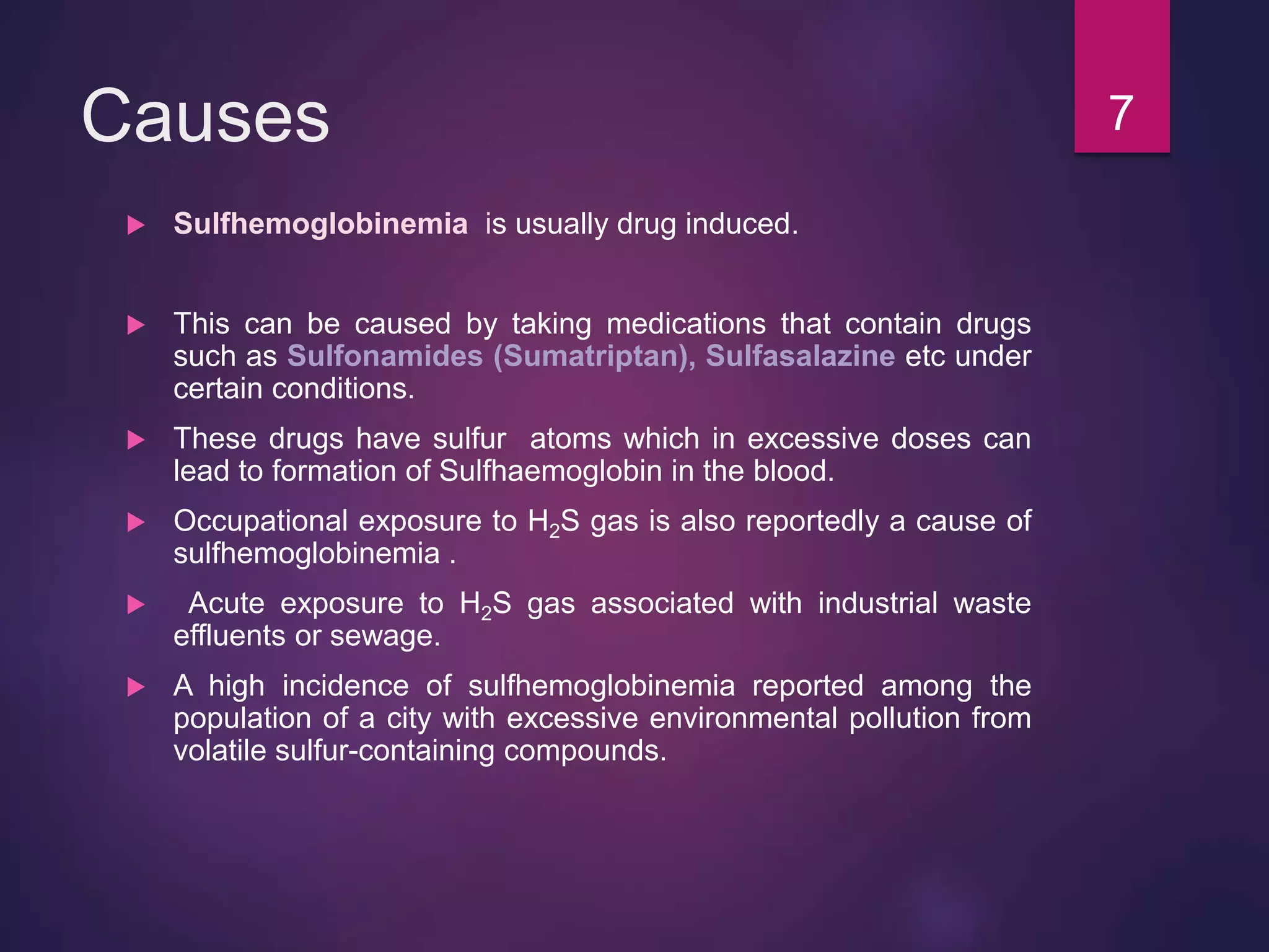 Sulfhemoglobinemia | PPTX