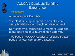 Sulfiding of Sour Shift Catalyst | PDF