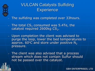 Sulfiding of Sour Shift Catalyst | PDF