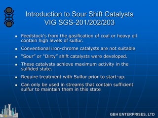 Sulfiding of Sour Shift Catalyst | PDF