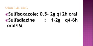 Sulfonamides drugs | PPTX