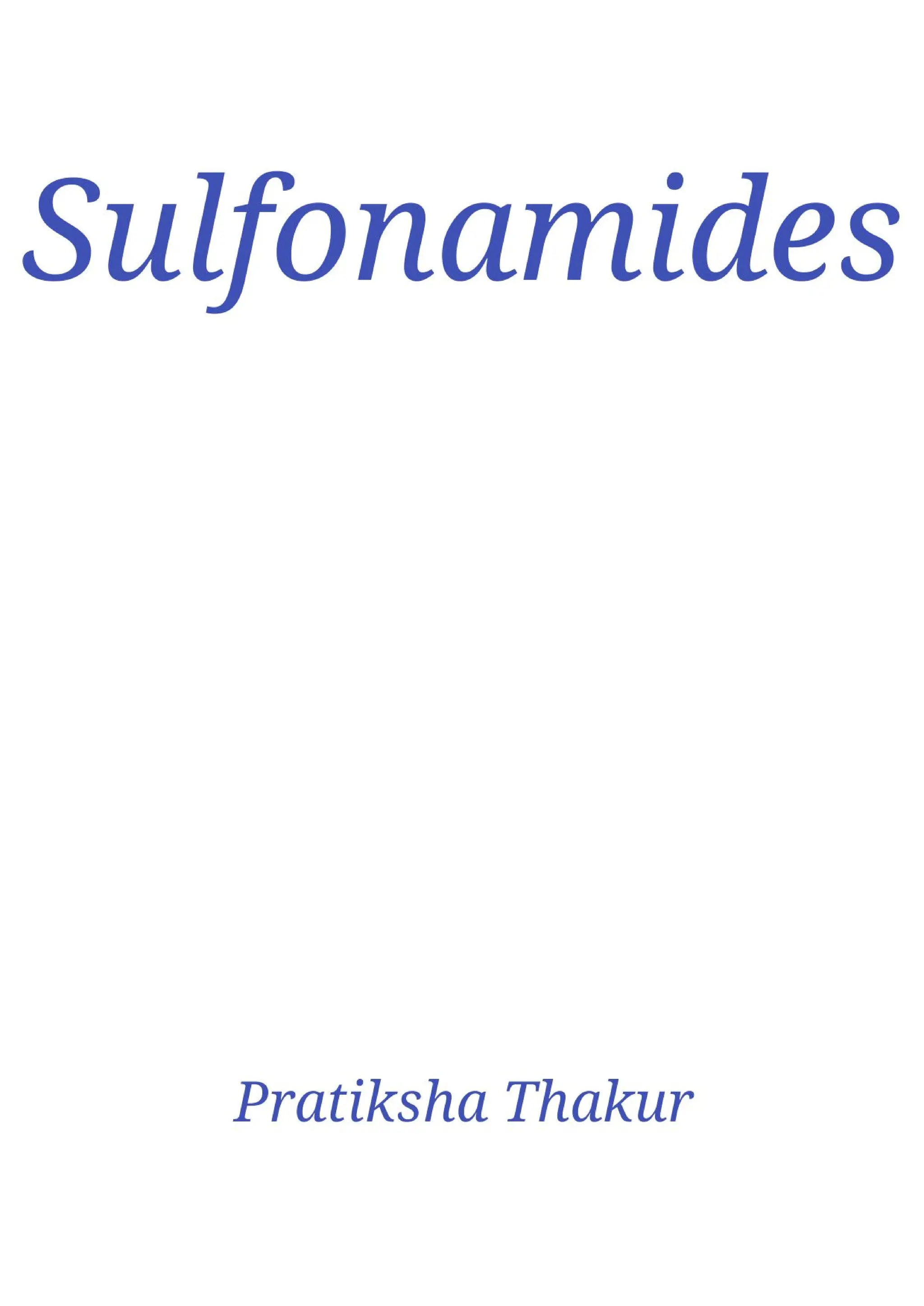 Sulfonamides | PDF