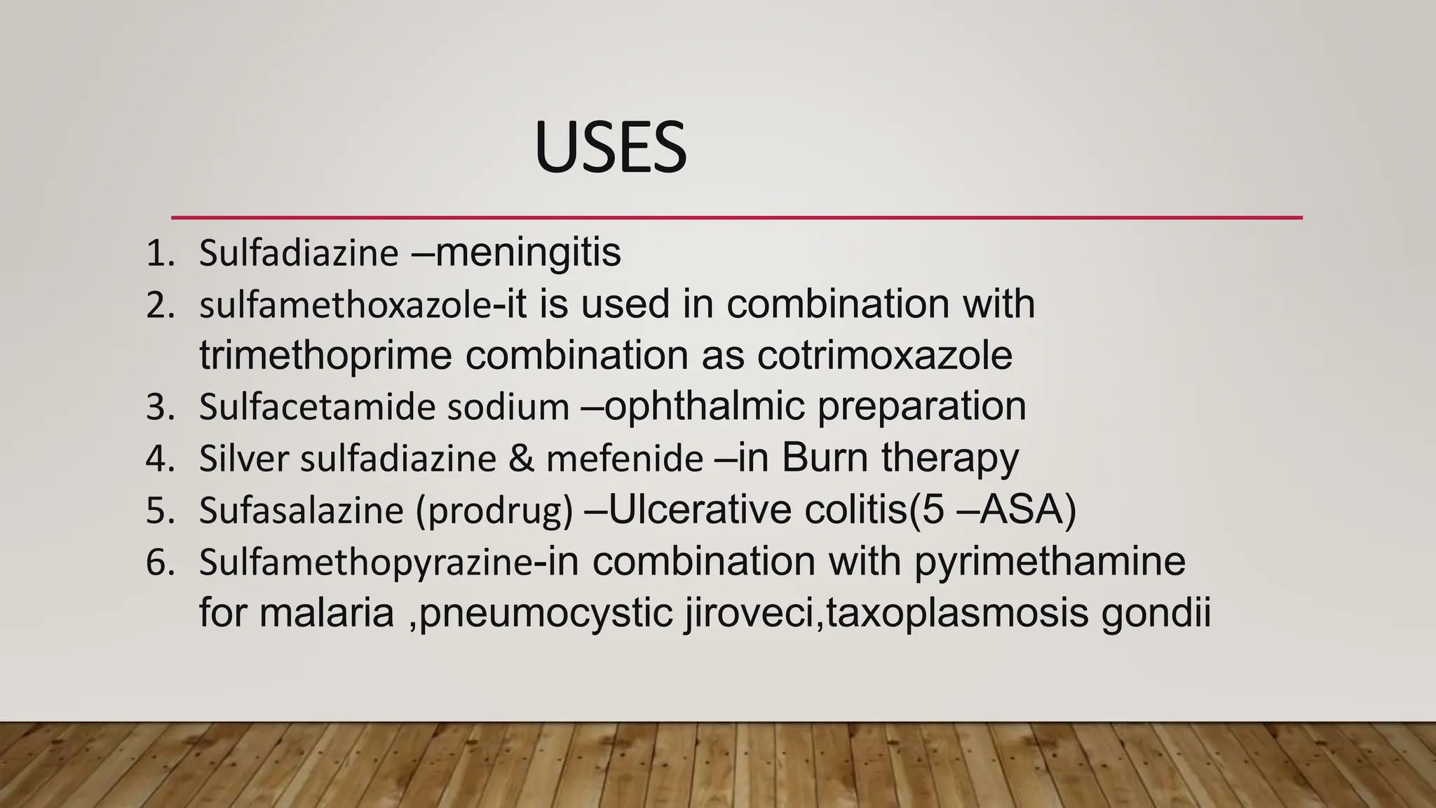 SULFONAMIDES with its classification use | PPTX