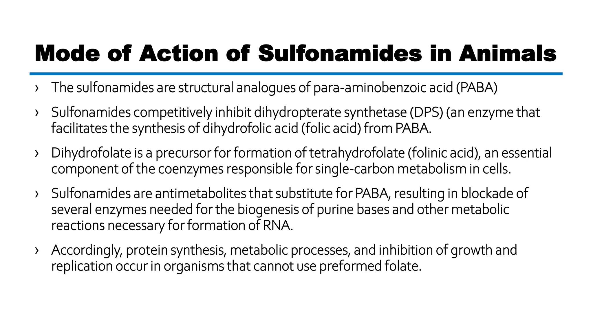 Sulfonamides and Sulfonamide Combinations Use in Animals.pptx
