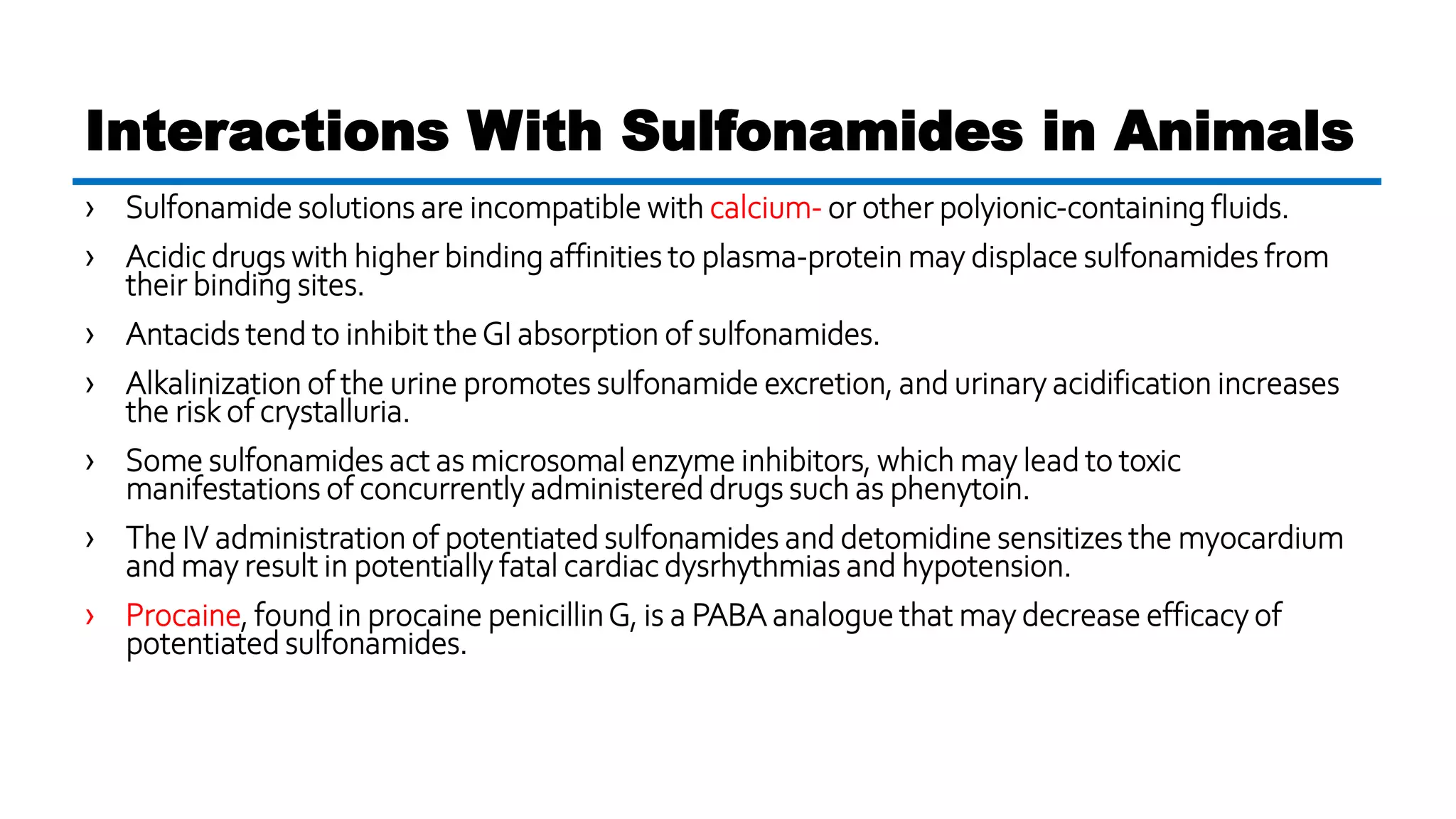 Sulfonamides and Sulfonamide Combinations Use in Animals.pptx