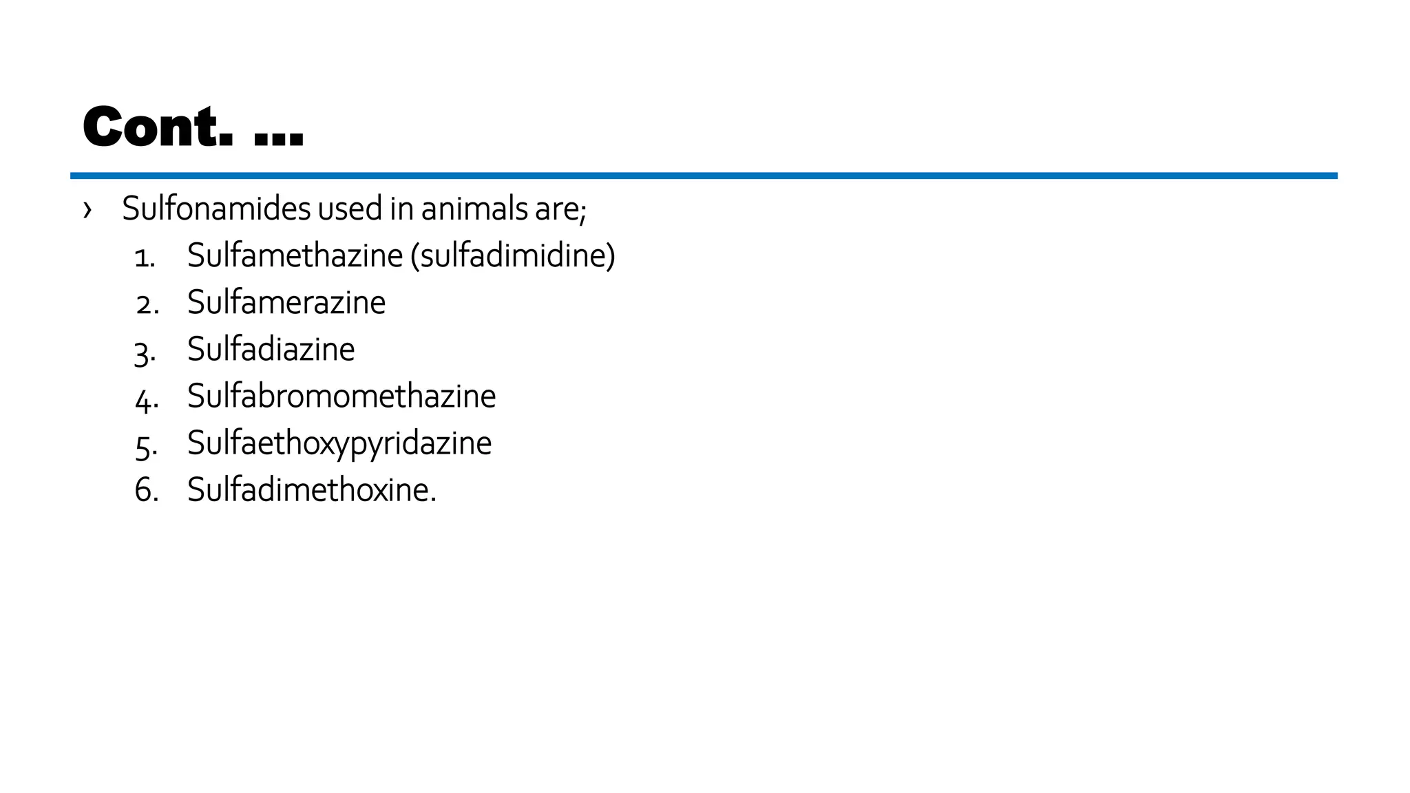 Sulfonamides and Sulfonamide Combinations Use in Animals.pptx