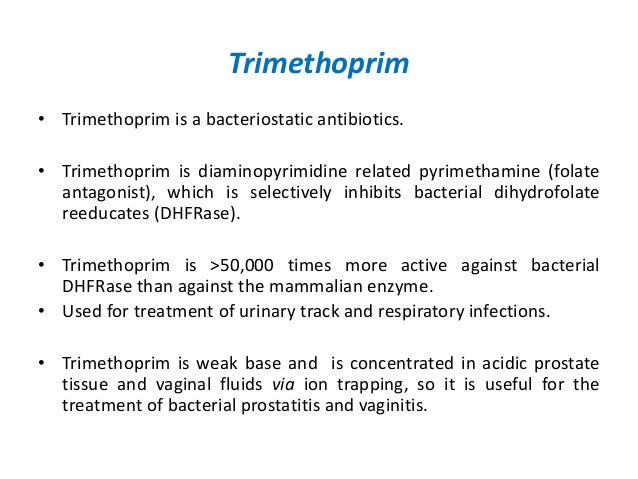 Sulfonamides and trimethoprim